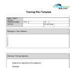 Free Training Plan Template in MS Word